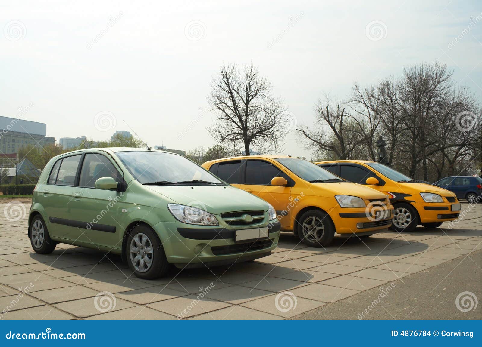 Three cars in a row stock photo. Image of drive, industry - 4876784
