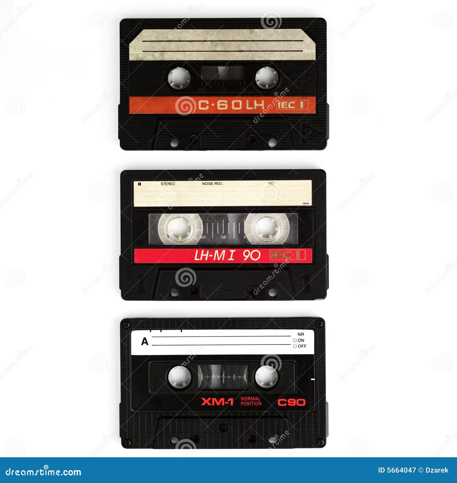 Three Cassettes Isolated on White Stock Image - Image of audio ...