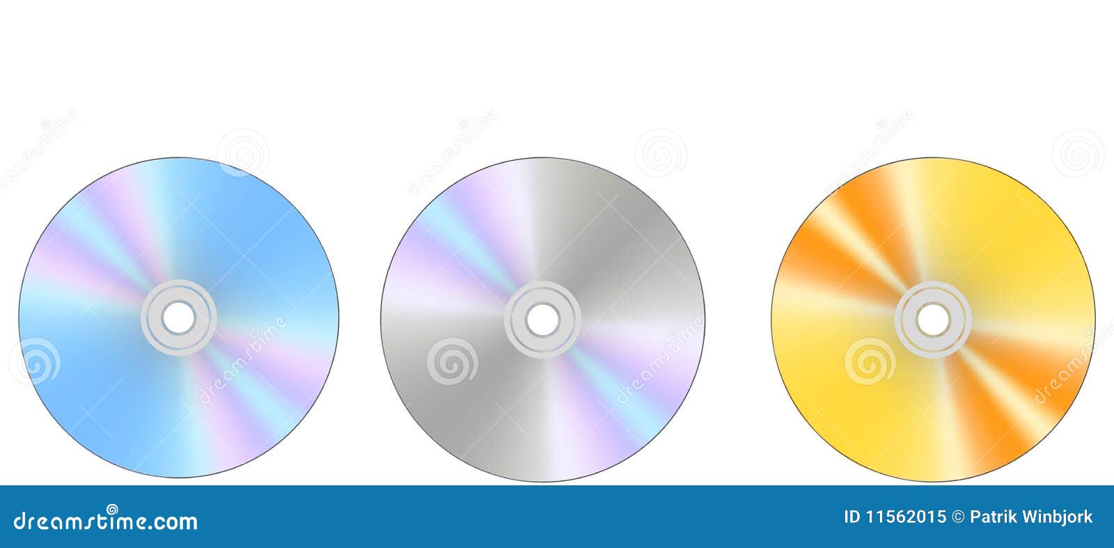 Three cd / dvd discs stock illustration. Illustration of burn - 11562015