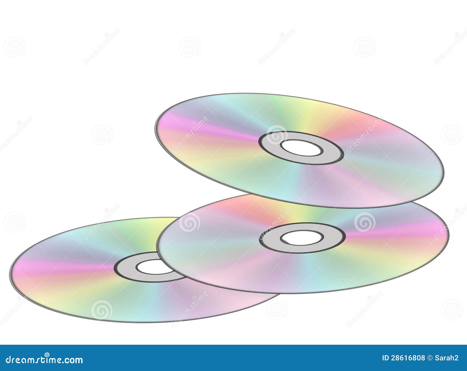 Three Cds, White Background Stock Illustration - Illustration of ...
