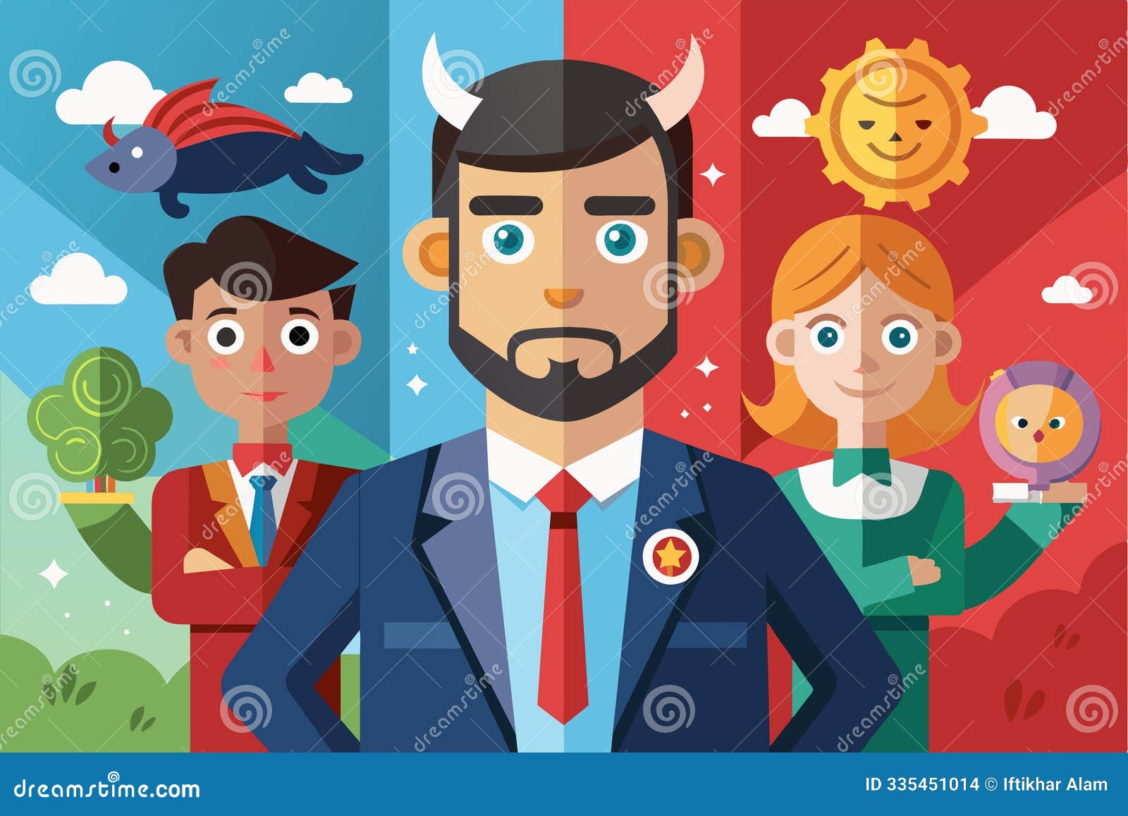 Three Characters Represent Various Ideological Differences in a ...