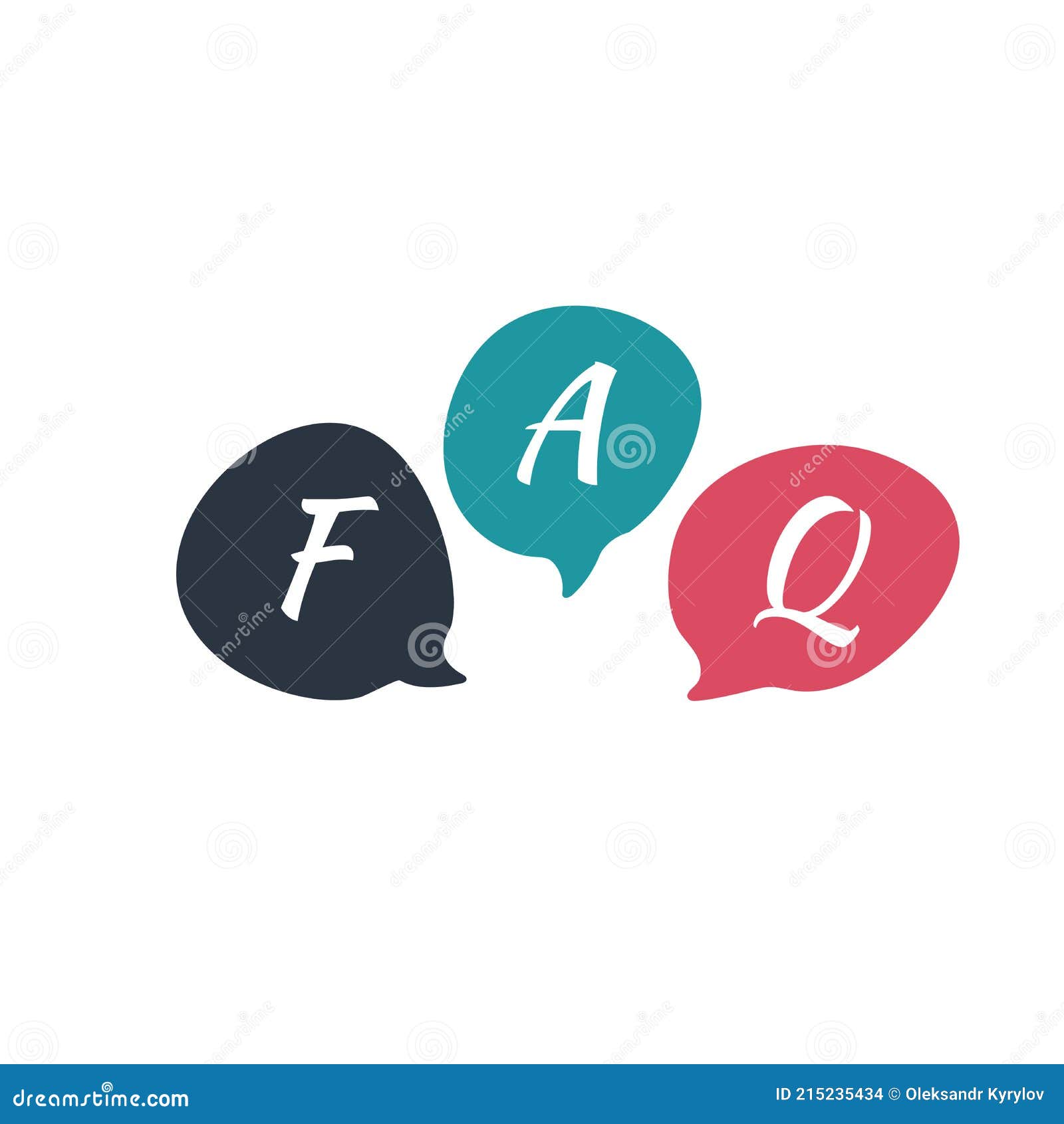 Three Chat Speech Message Bubbles with Question Marks. Forum FAQ Icon ...