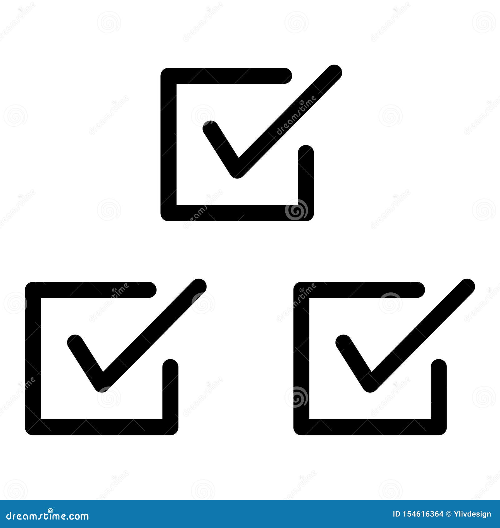 Three Checkboxes Icon, Outline Style Stock Vector - Illustration of ... Three Checkboxes Icon, Outline Style Stock Vector - Illustration of ...