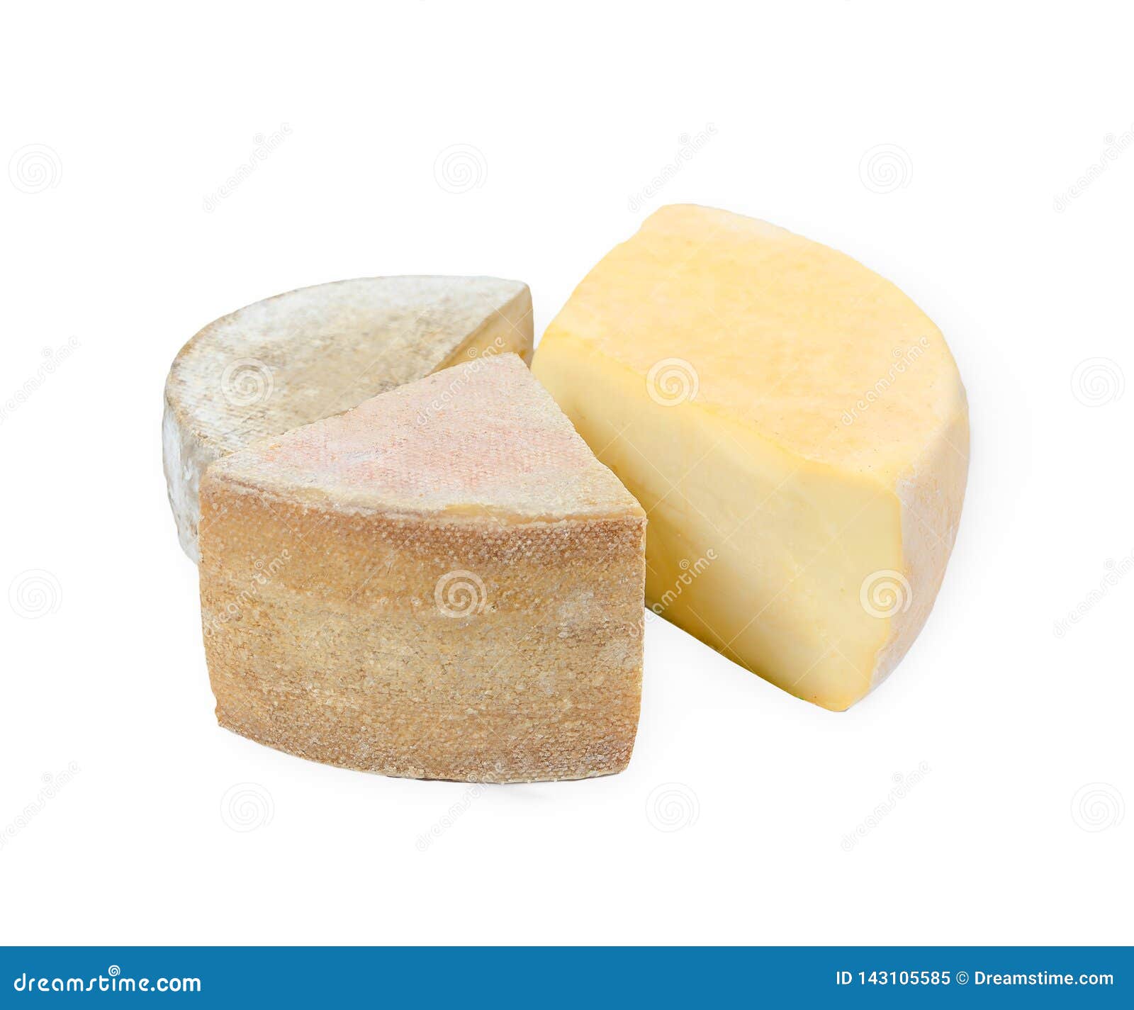 Three Cheers of Cheese on White Background Stock Image - Image of ...
