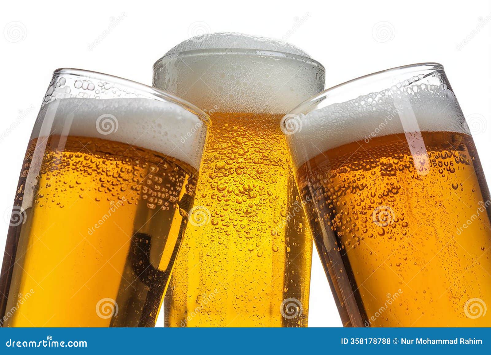 Three Cheers for Refreshing Cold Beer Stock Illustration - Illustration ...
