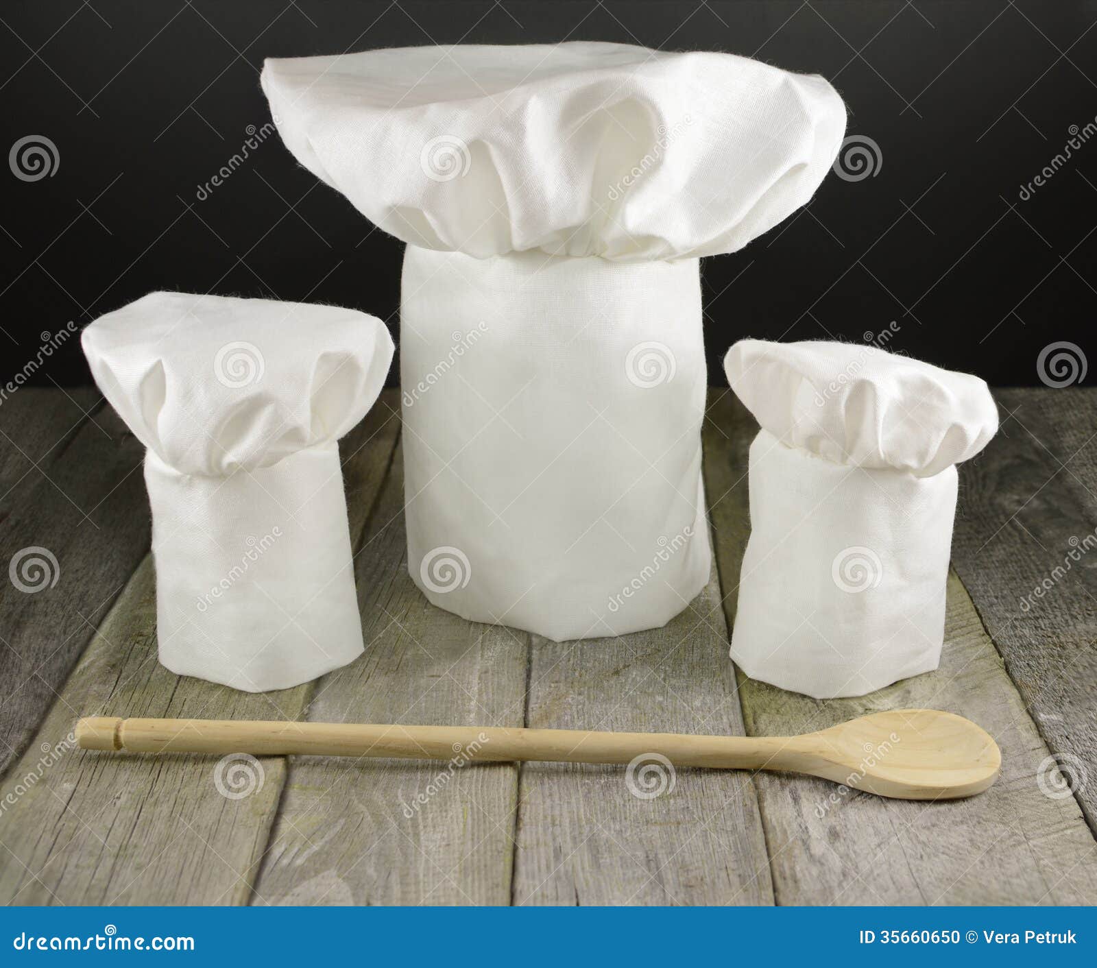 Three chef s toques stock photo. Image of close, kitchenware - 35660650