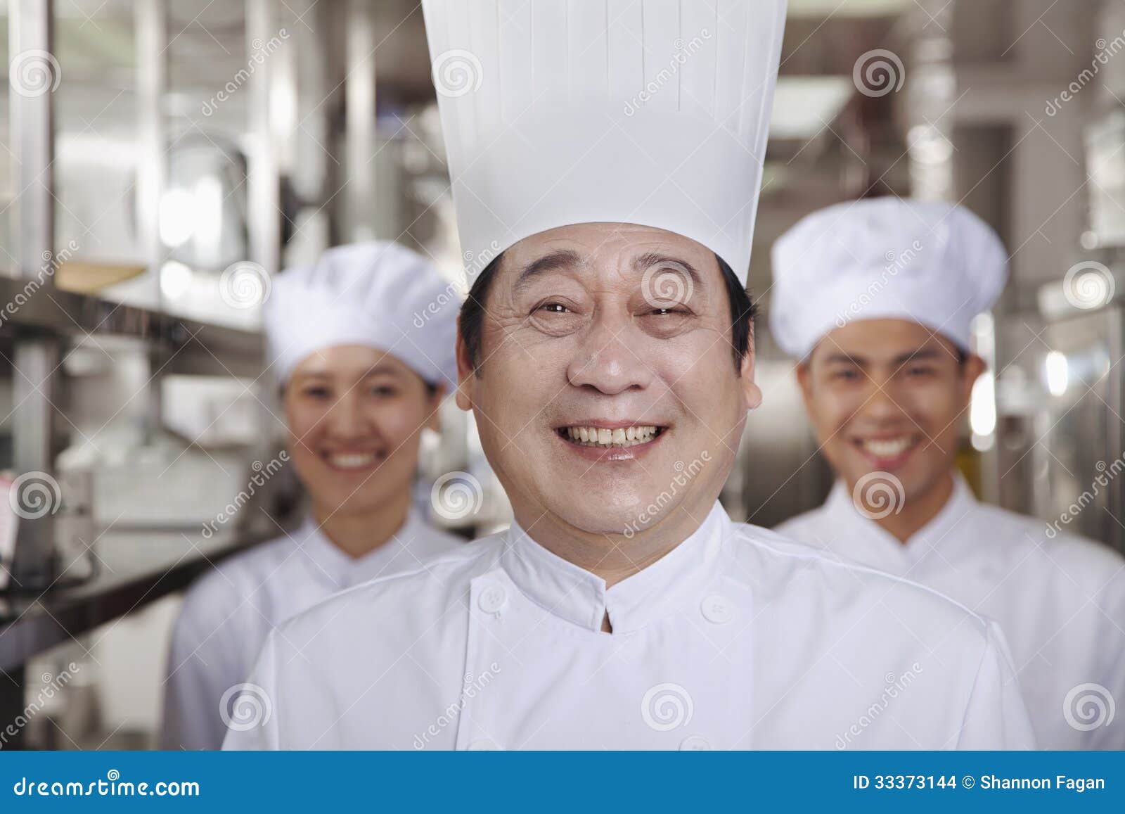 Three Chefs in an Industrial Kitchen Stock Photo - Image of food, 3034: ...