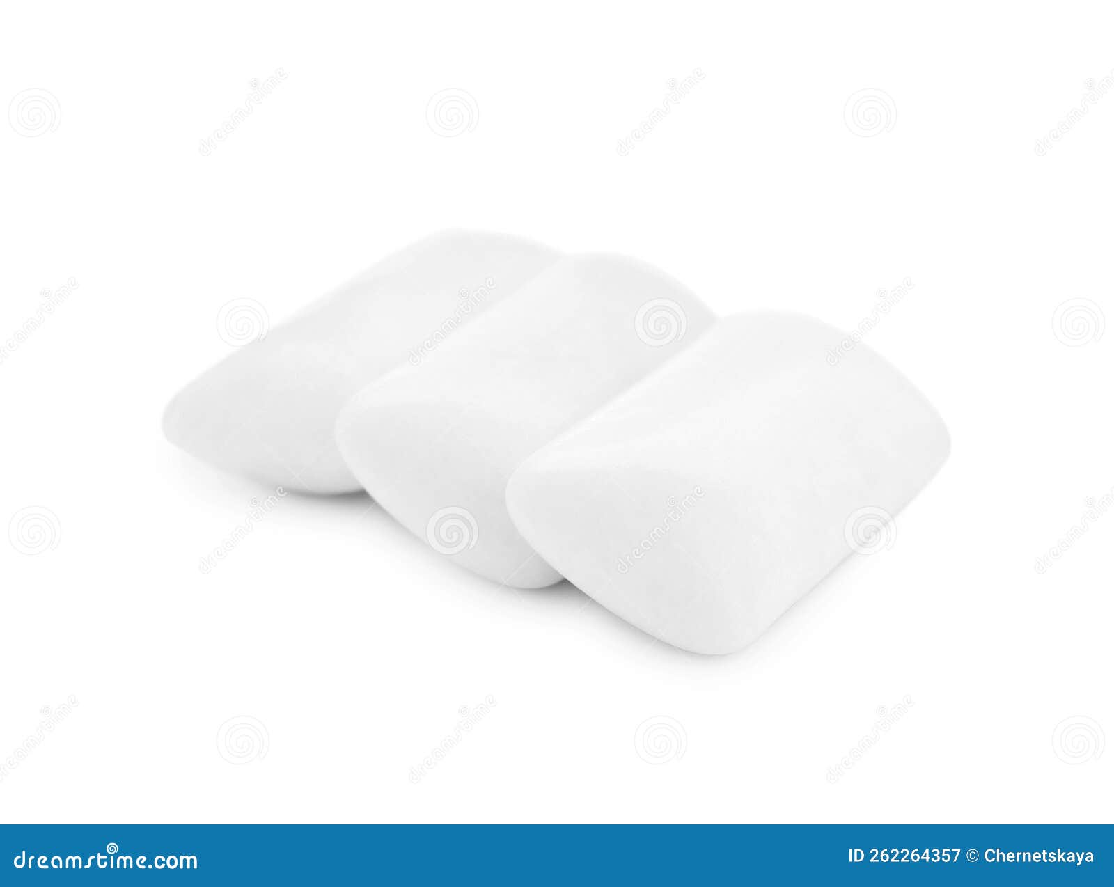 Three Chewing Gum Pieces on White Background Stock Image - Image of ...