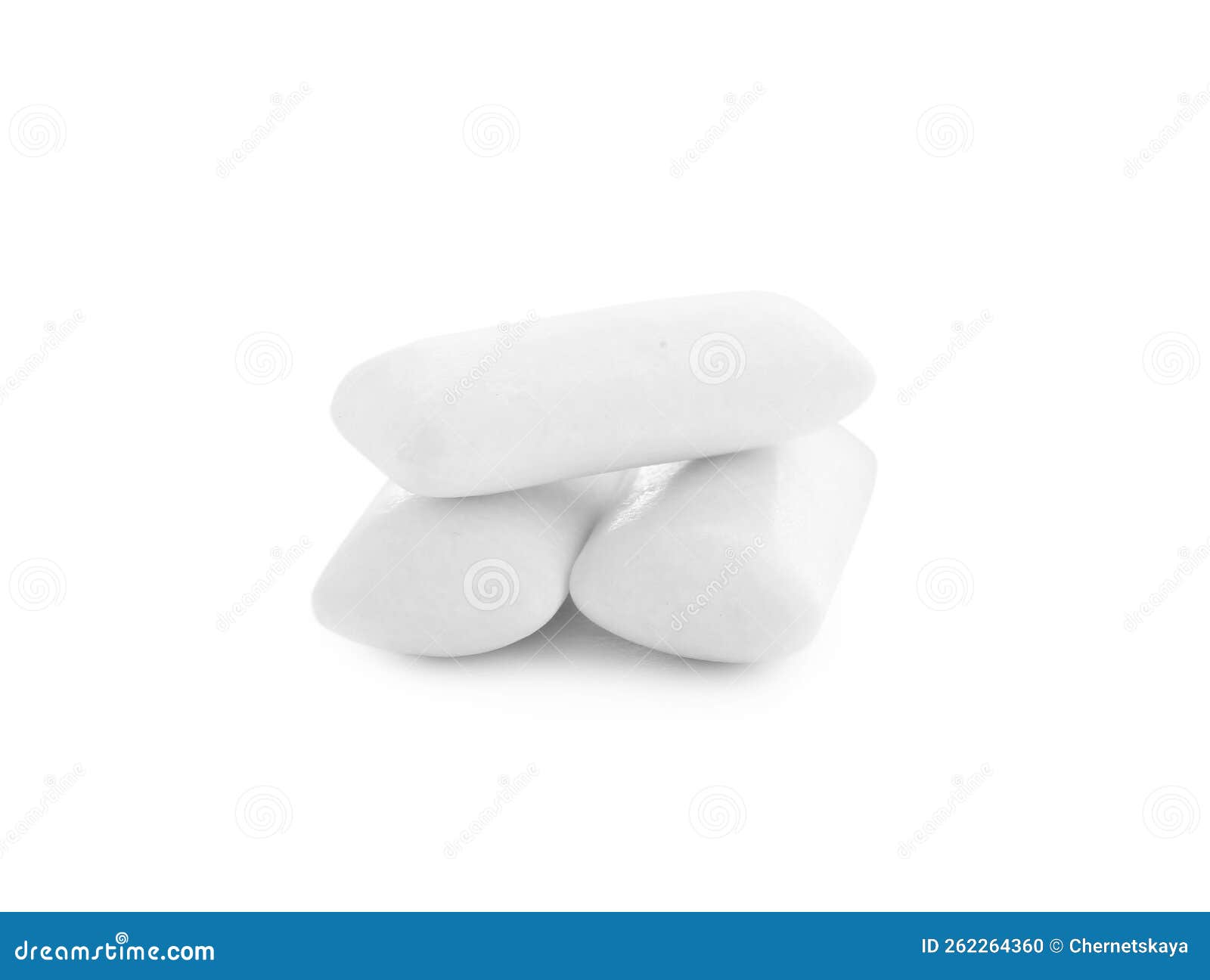 Three Chewing Gum Pieces on White Background Stock Photo - Image of ...