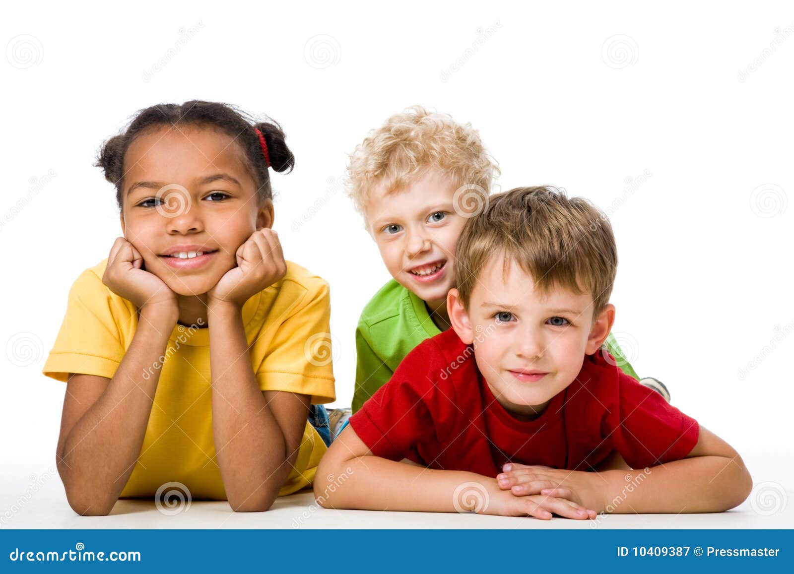 Three children stock image. Image of people, portrait - 10409387