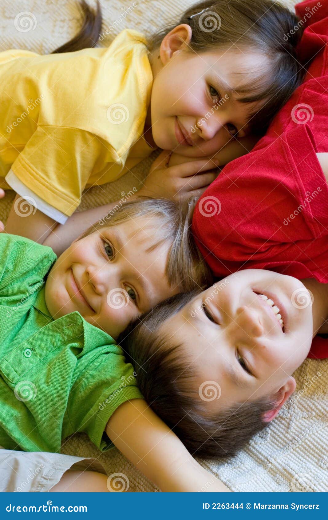 Three children stock photo. Image of friends, girl, brother - 2263444