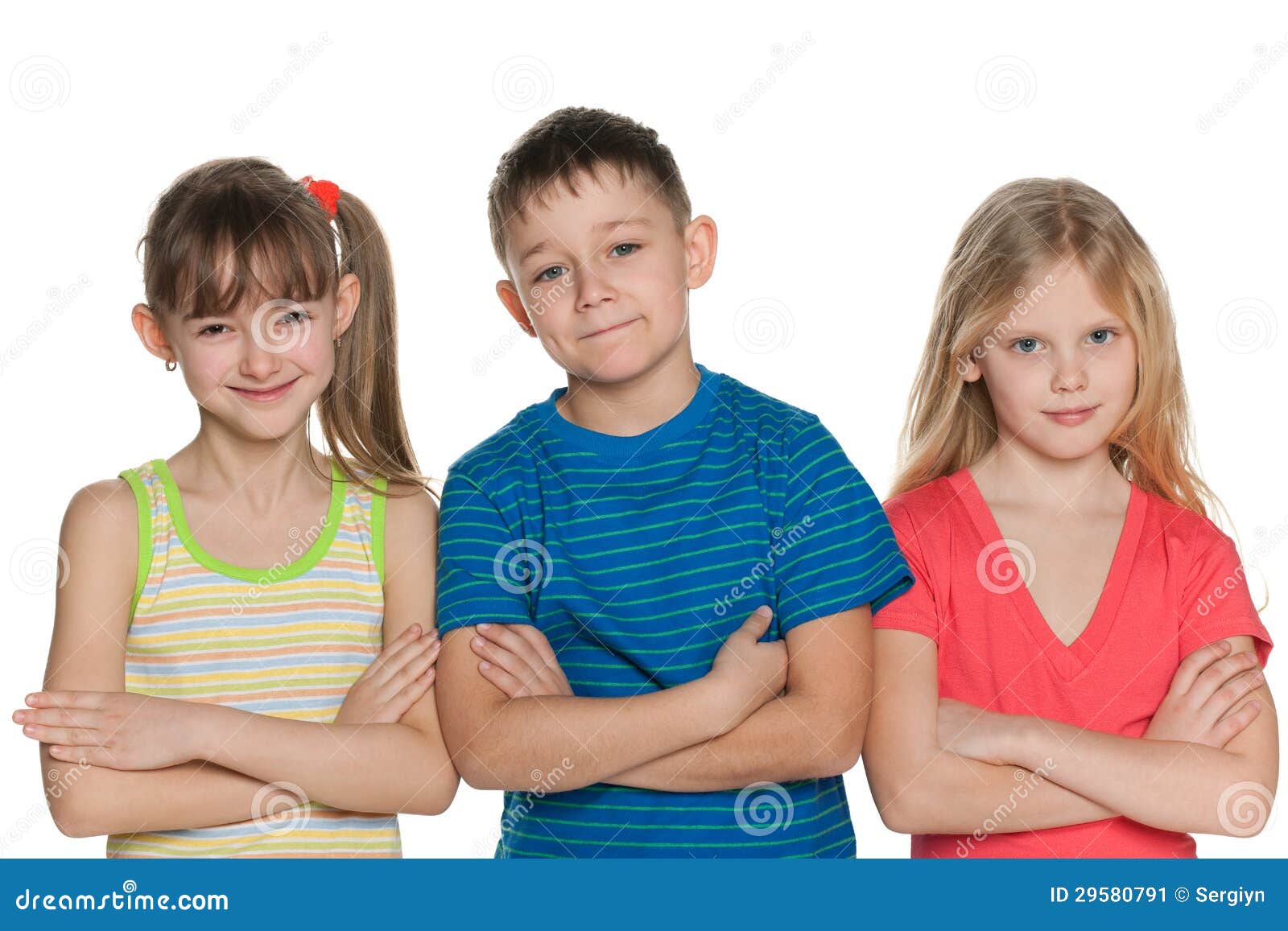 Three children stock image. Image of childhood, happiness - 29580791