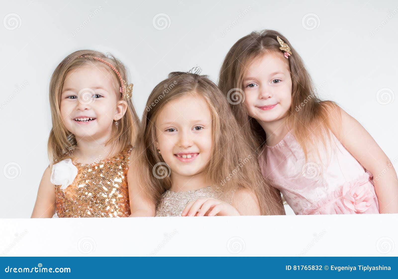 Three Children girl stock photo. Image of girls, family - 81765832