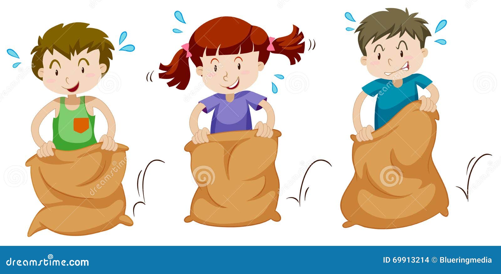 Children Hopping Clipart