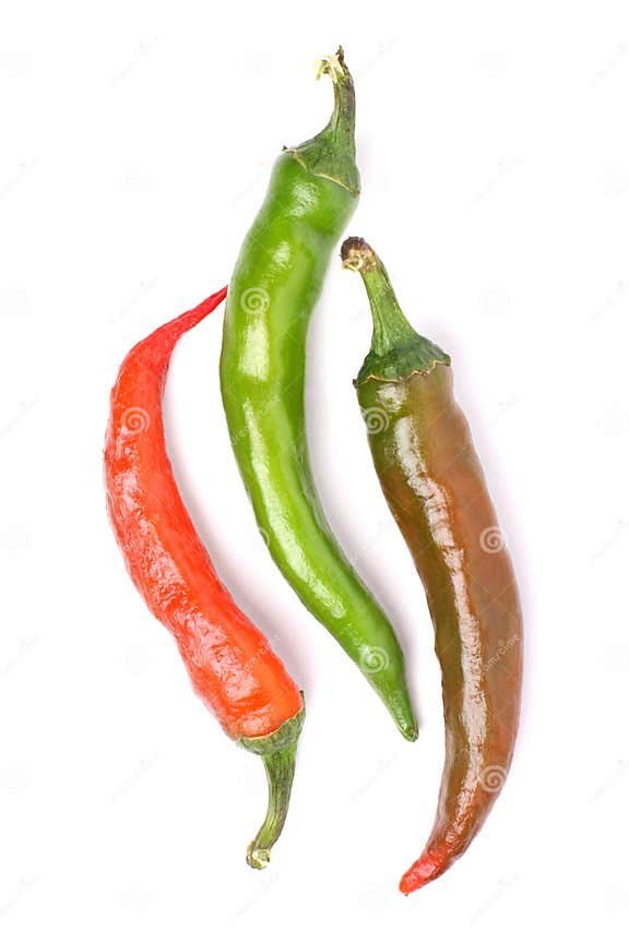 Three chili peppers stock image. Image of fire, close - 6397077