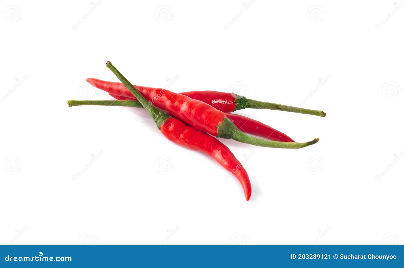 Three Chili Peppers Isolated on White Background Stock Image - Image of ...