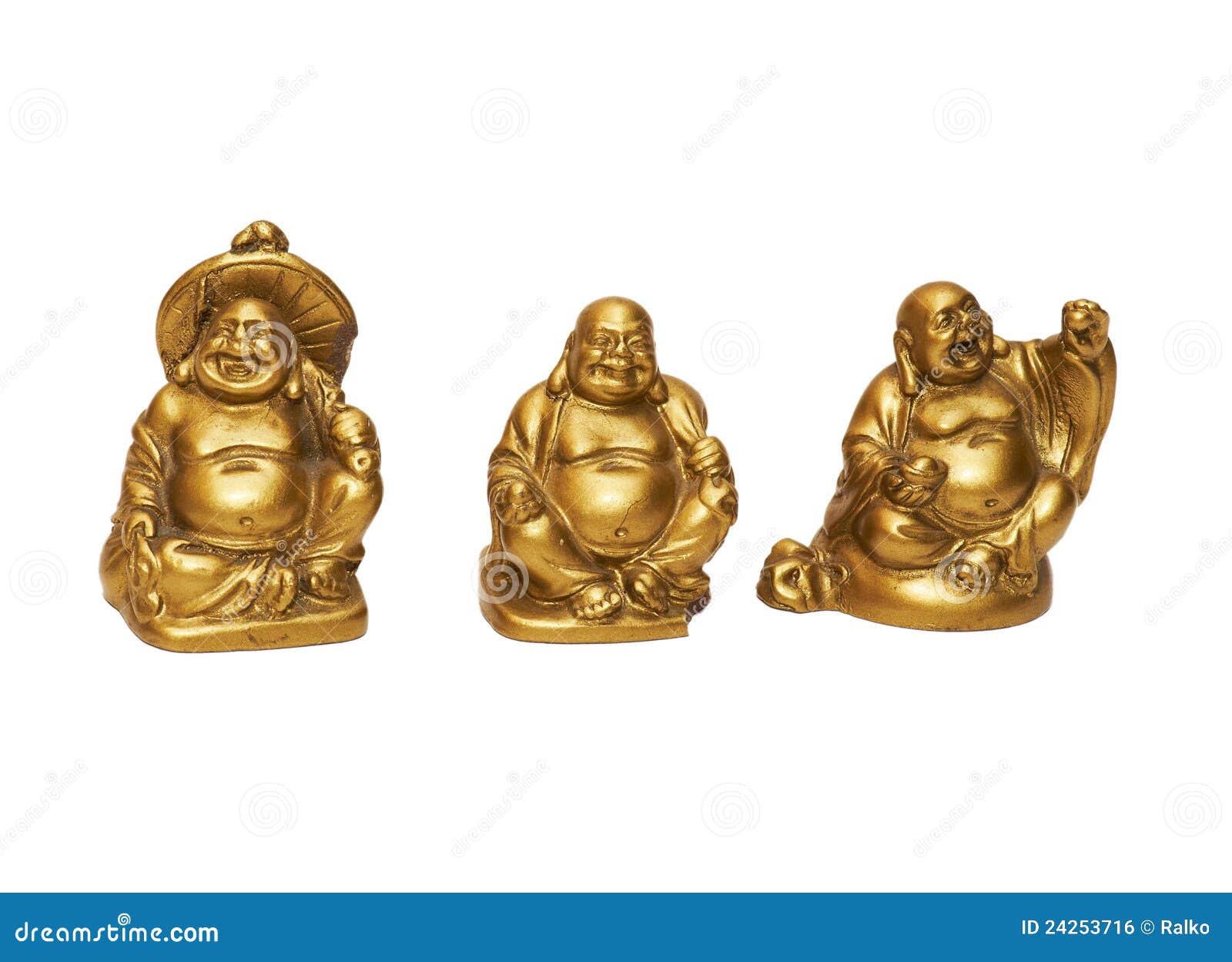 Three china gold statuette stock photo. Image of asian - 24253716