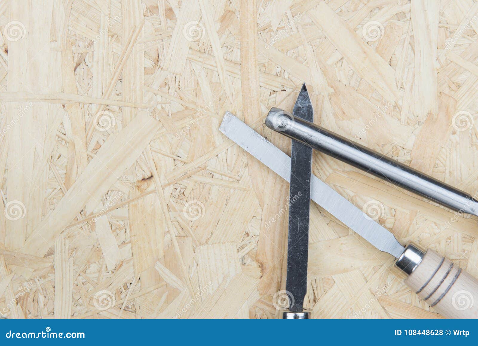 Three Chisels on a Pink Background Stock Photo - Image of background ...