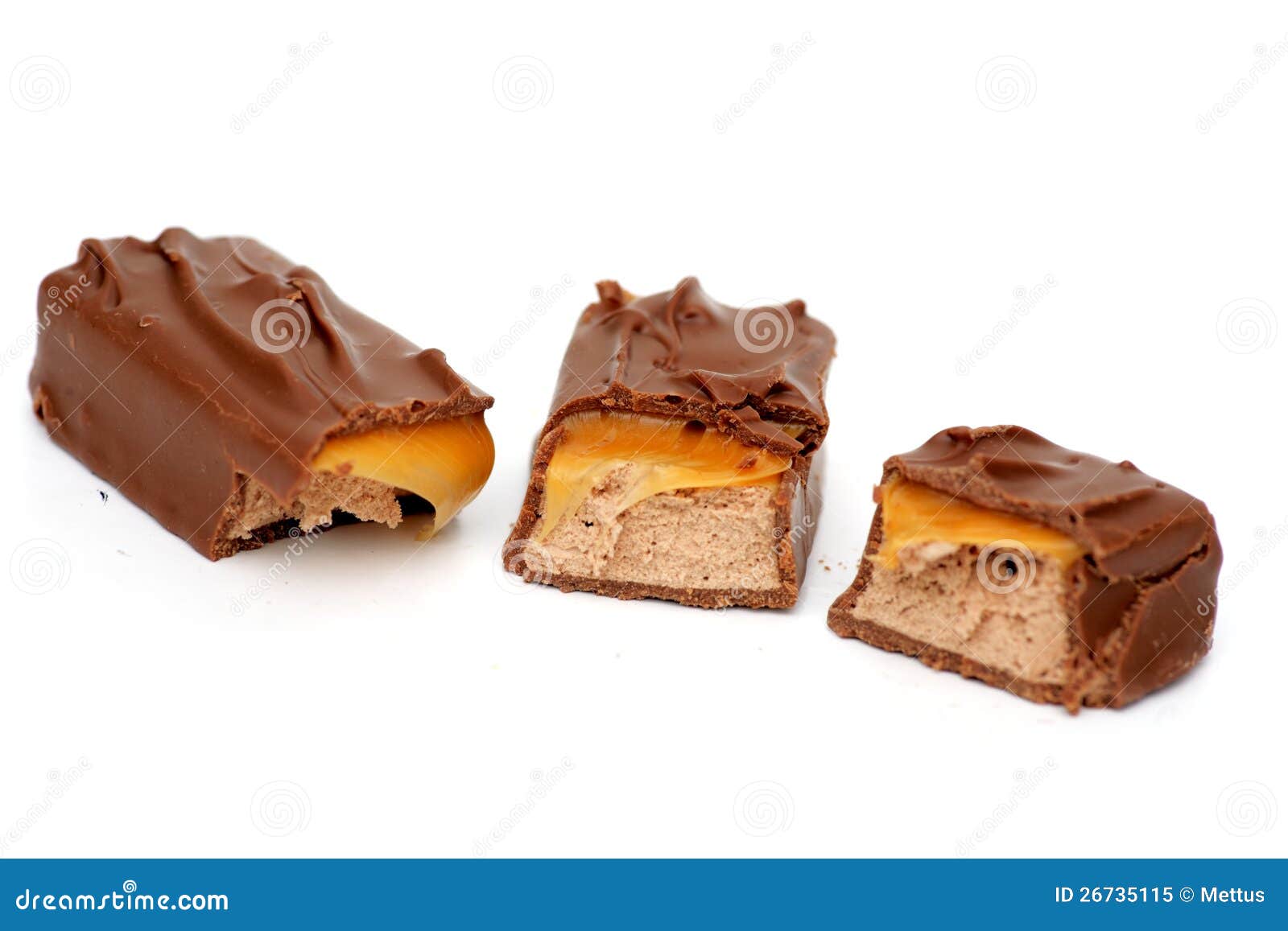 Three Chocolate Pieces stock image. Image of crumb, addiction - 26735115