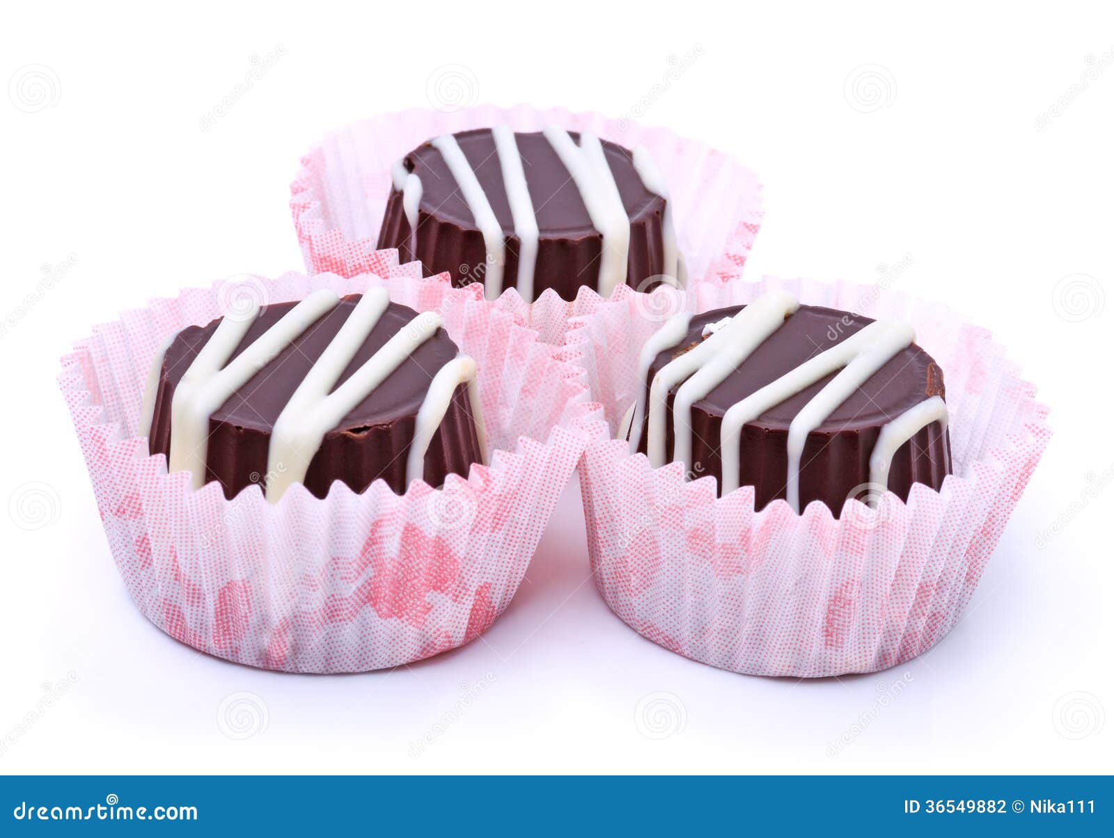 Three chocolate sweets stock photo. Image of coffee, grains - 36549882