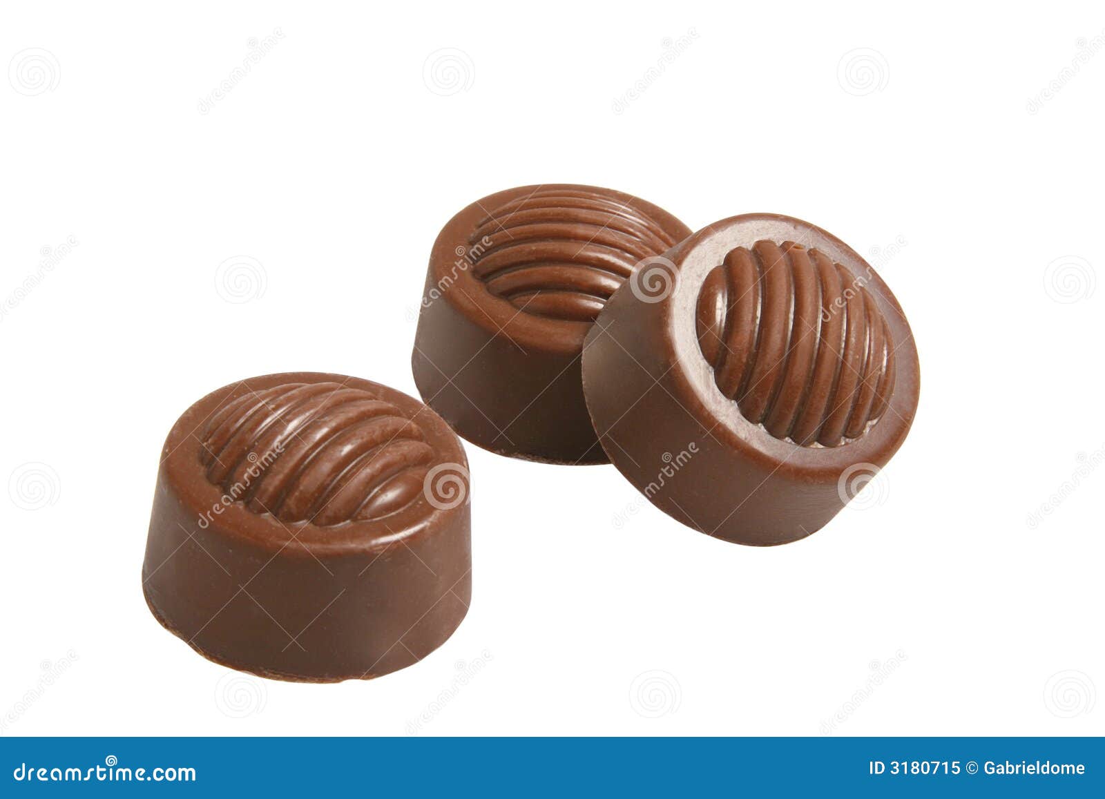 Three chocolates stock image. Image of chocolate, valentine - 3180715