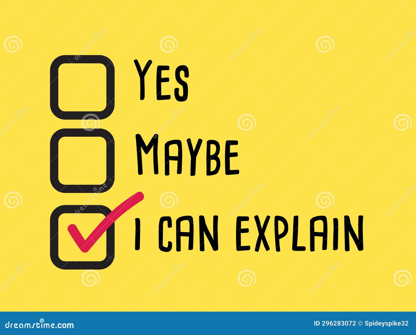 Three Choices on a Yellow Background. Isolated Vector Illustration ...