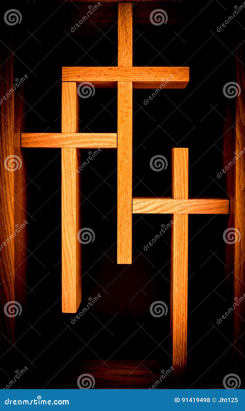 Three Christian Crosses stock photo. Image of holy, seventhday - 91419498