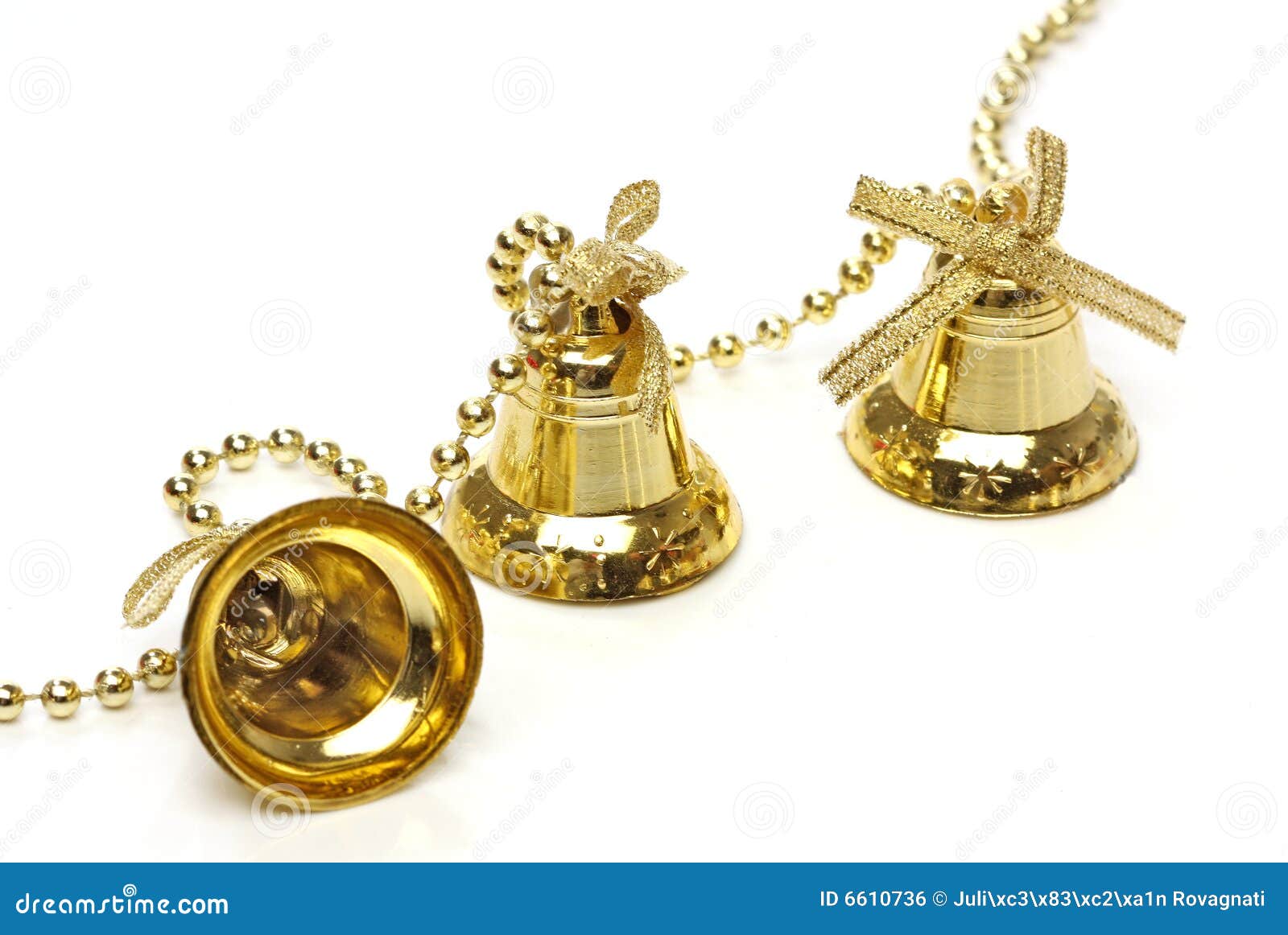 Three christmas bells stock photo. Image of bells, decoration - 6610736