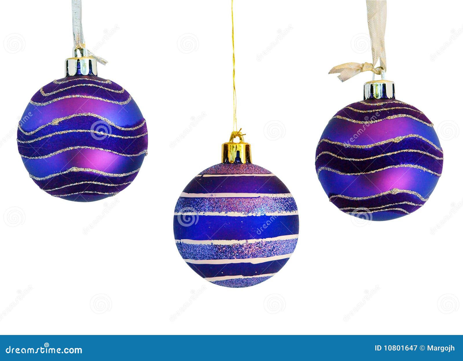 Three Christmas Ornaments stock image. Image of cool - 10801647