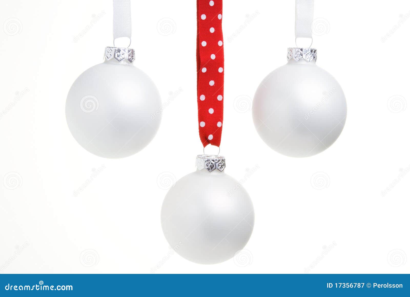 Three christmas ornaments stock image. Image of hanging - 17356787