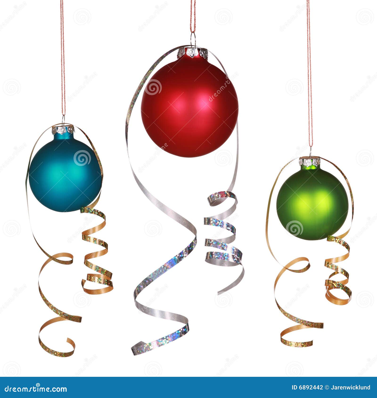 Three Christmas ornaments stock illustration. Illustration of white ...