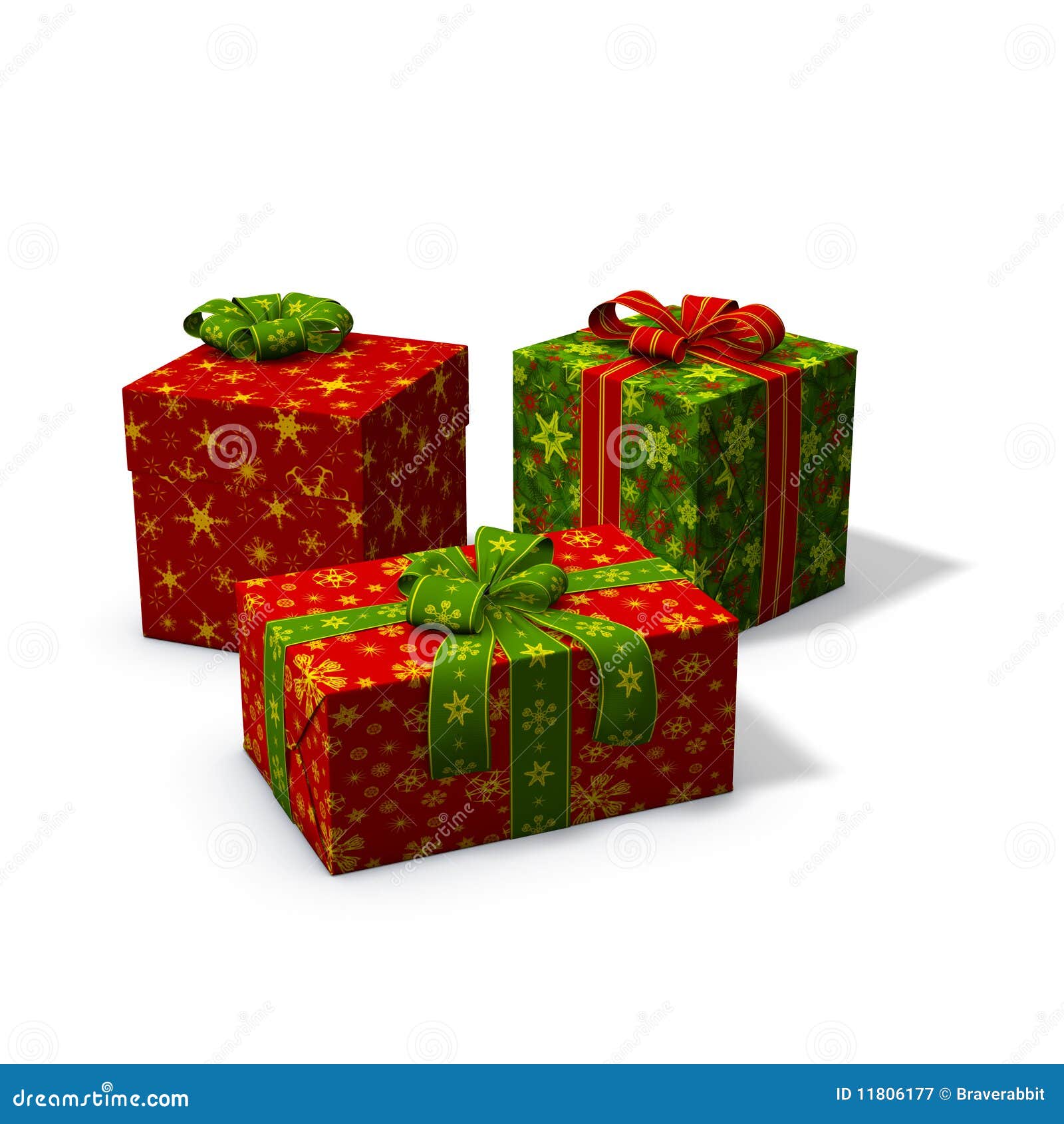 Three christmas presents stock illustration. Illustration of winter ...