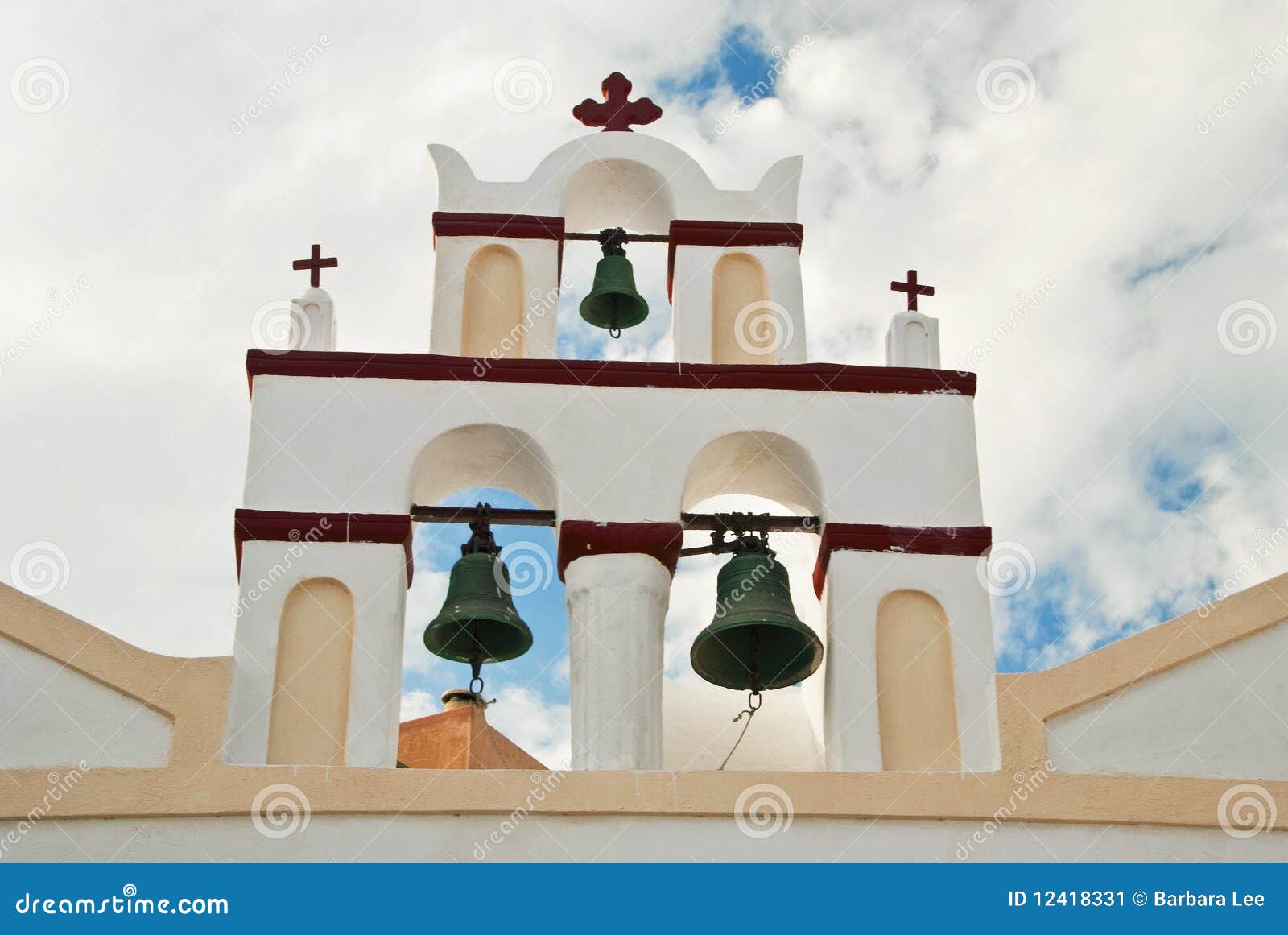 Three Church Bells Three Crosses Stock Image - Image of ringing, pray ...