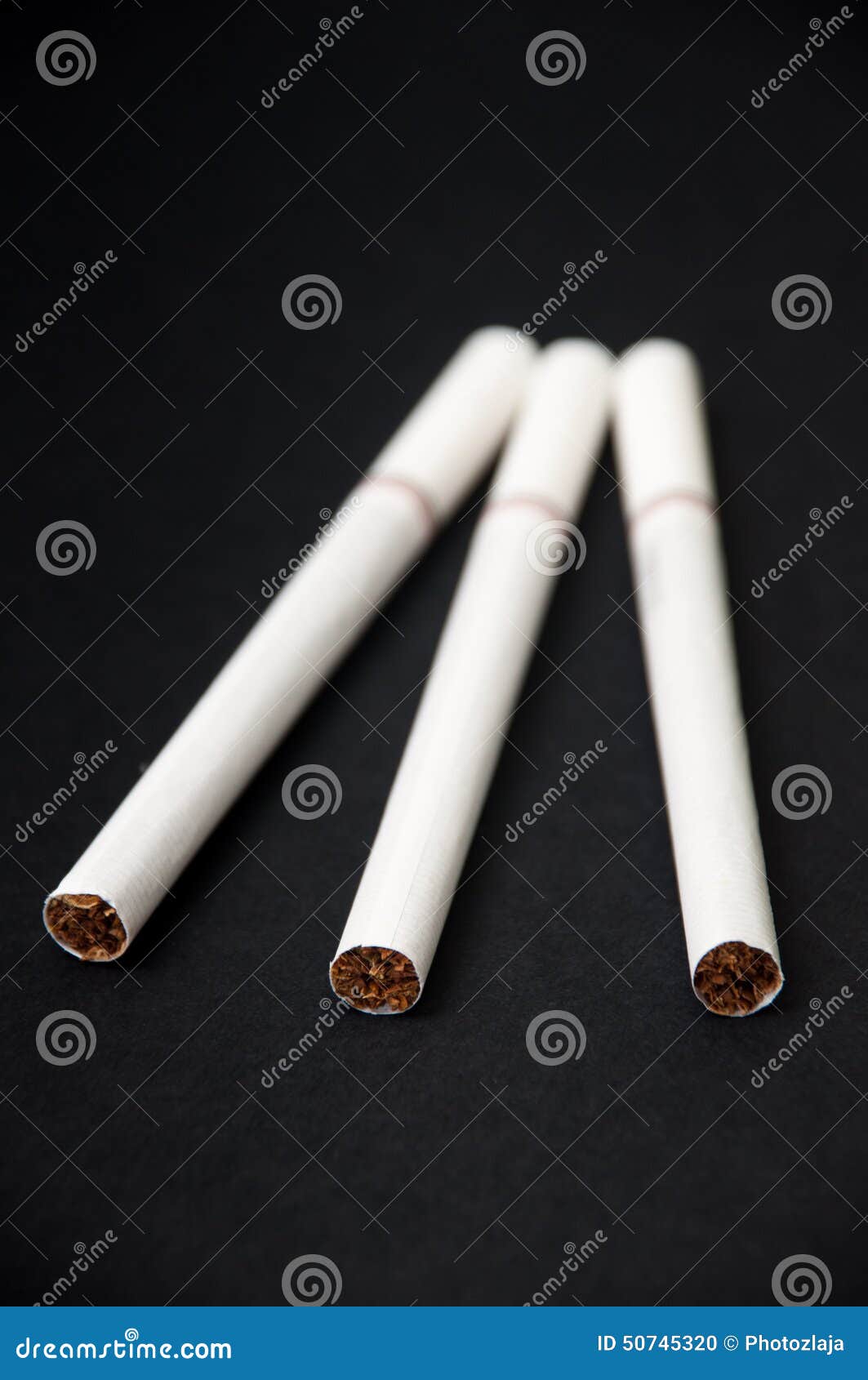 Three Cigarettes Isolated (Path) Royalty-Free Stock Photo ...