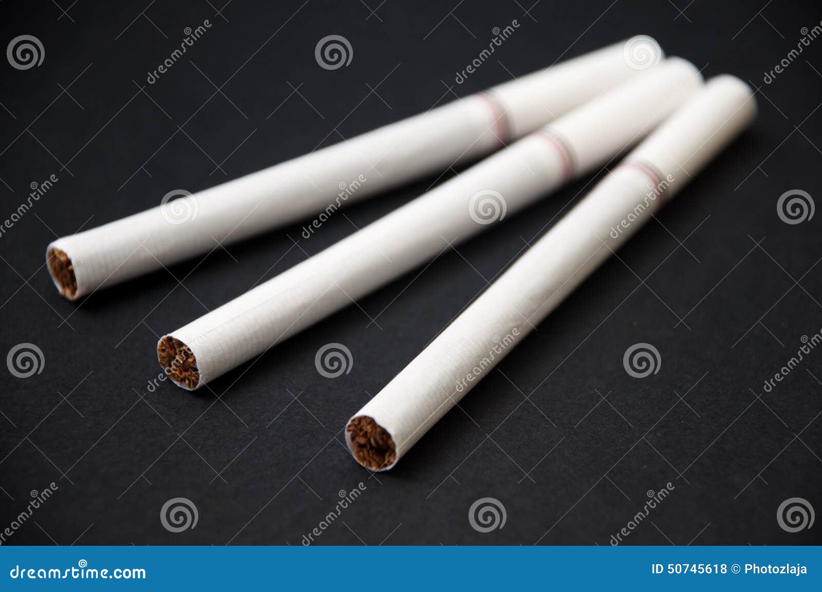Three Cigarettes Isolated (Path) Royalty-Free Stock Photo ...