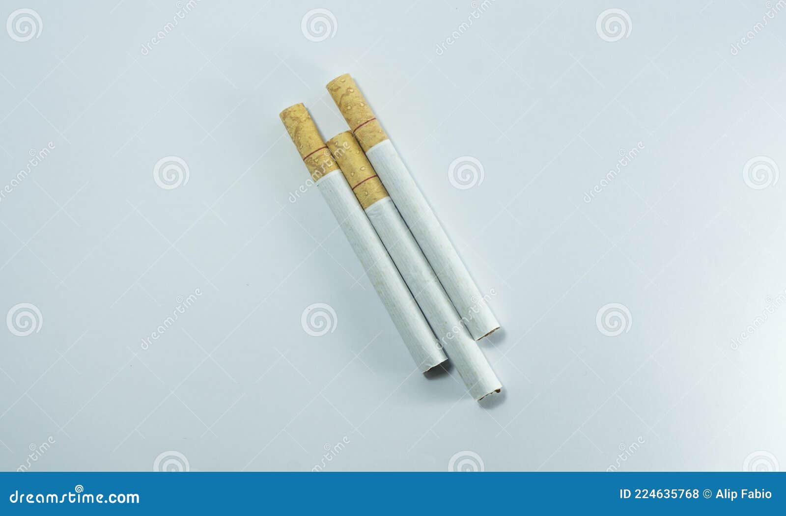 Three Cigarettes Isolated on White Stock Photo - Image of three, wood ...