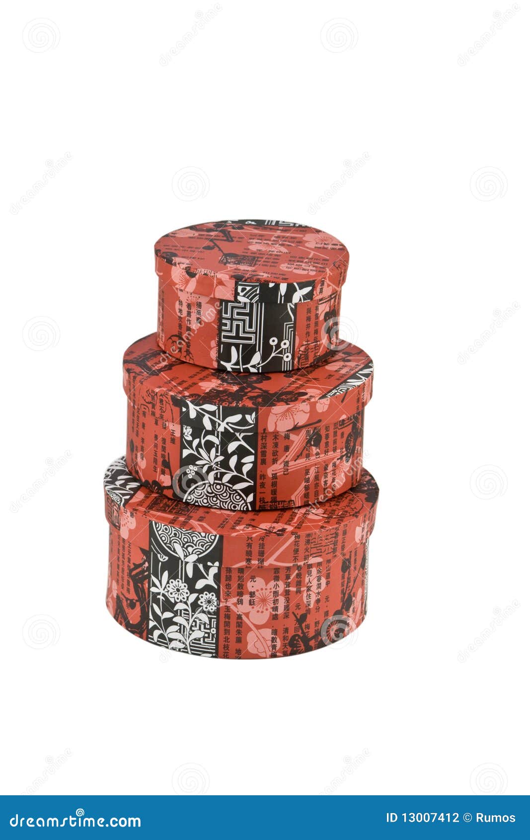 Three Circle Boxes for Gifts Stock Photo - Image of packing, bestowal ...