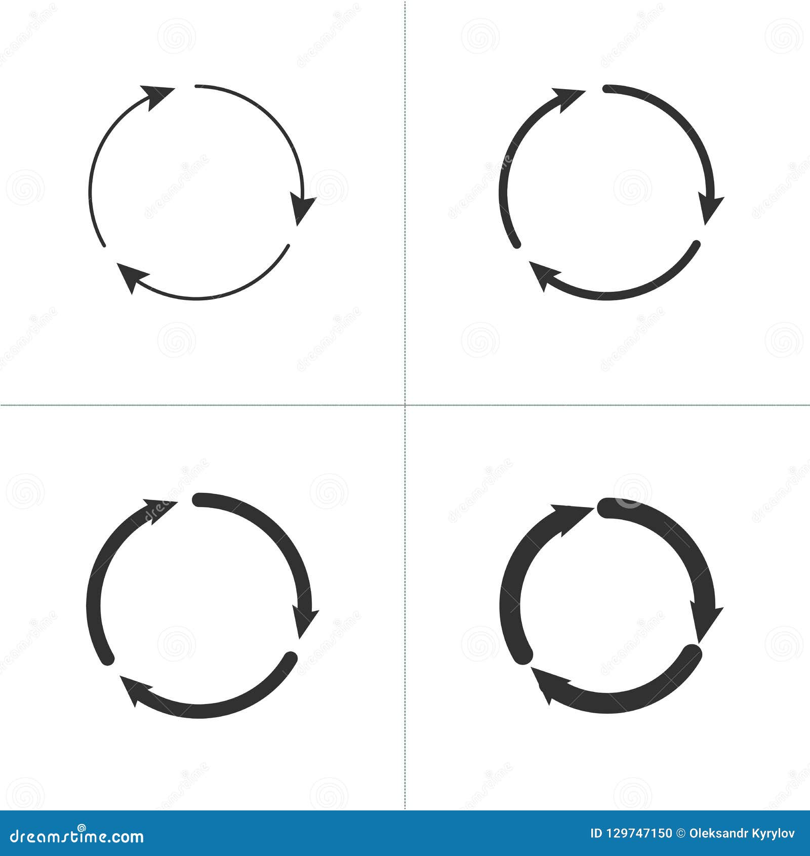 Clockwise Arrows Cartoon Vector | CartoonDealer.com #15075617