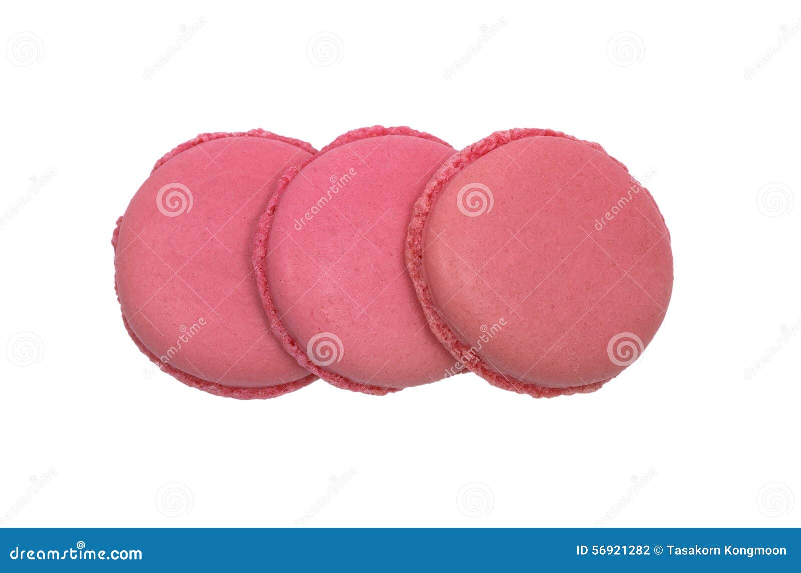 Three Circle Macaroons Isolated on White Stock Photo - Image of bake ...
