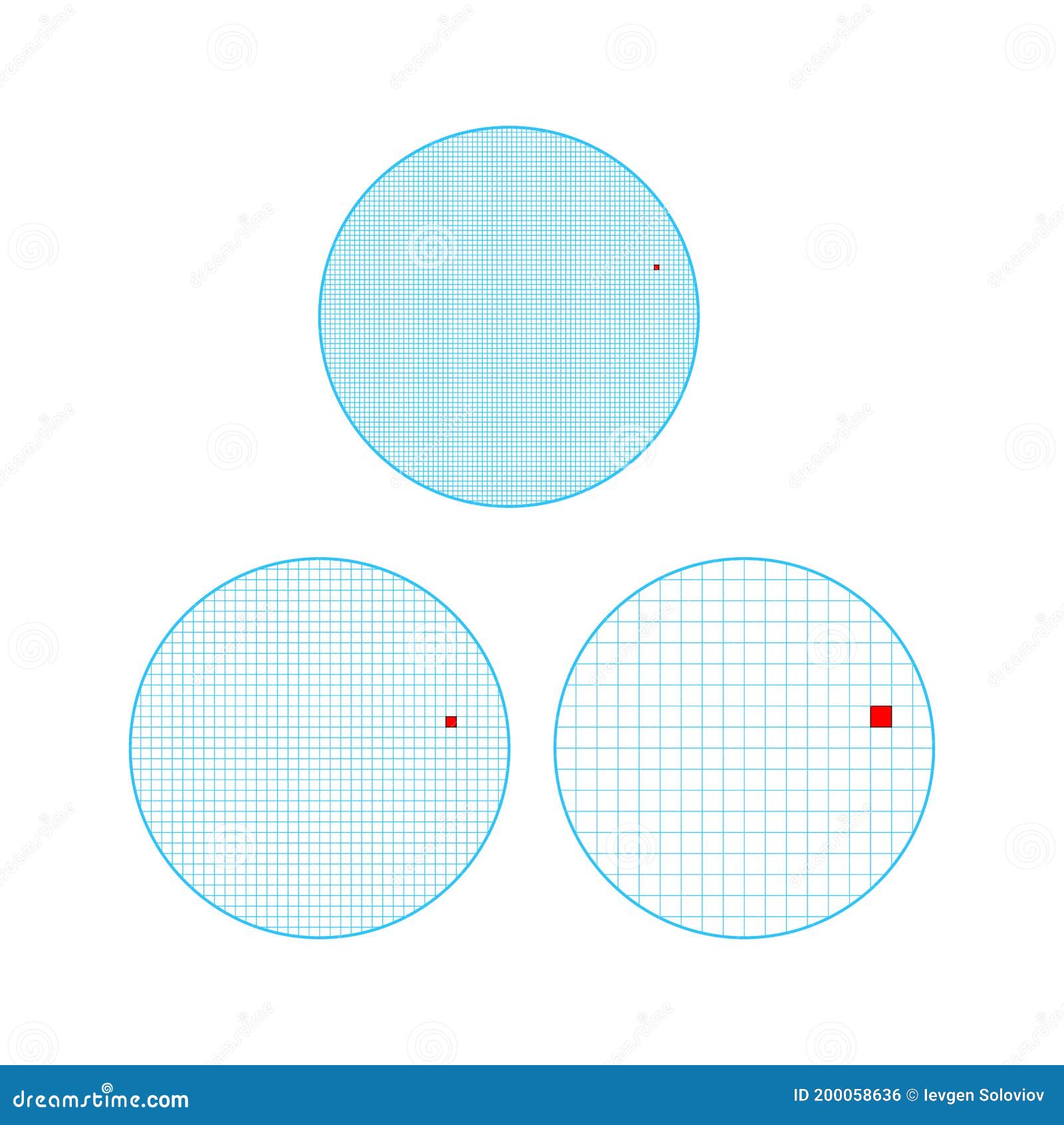 Different ppi circles set stock vector. Illustration of screen - 200058636