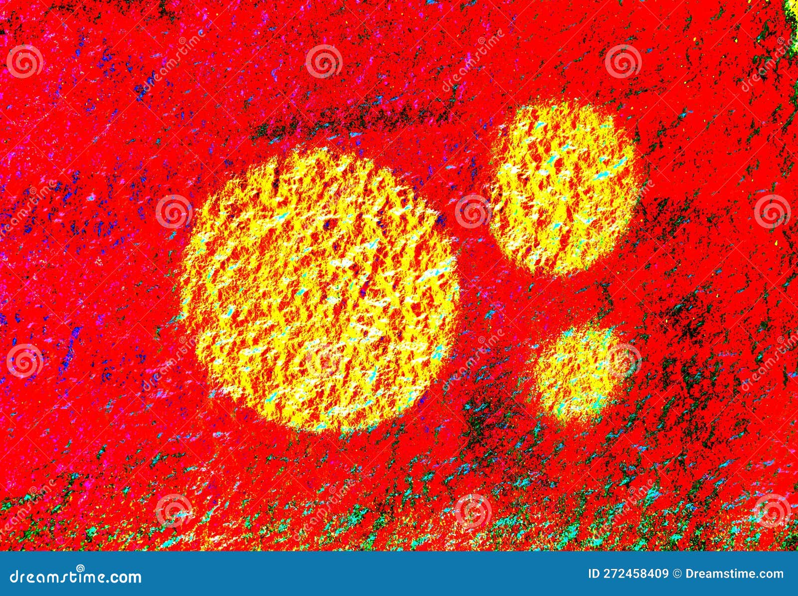 Three Circles of Different Sizes, Abstraction, Large Round Spots. Stock ...