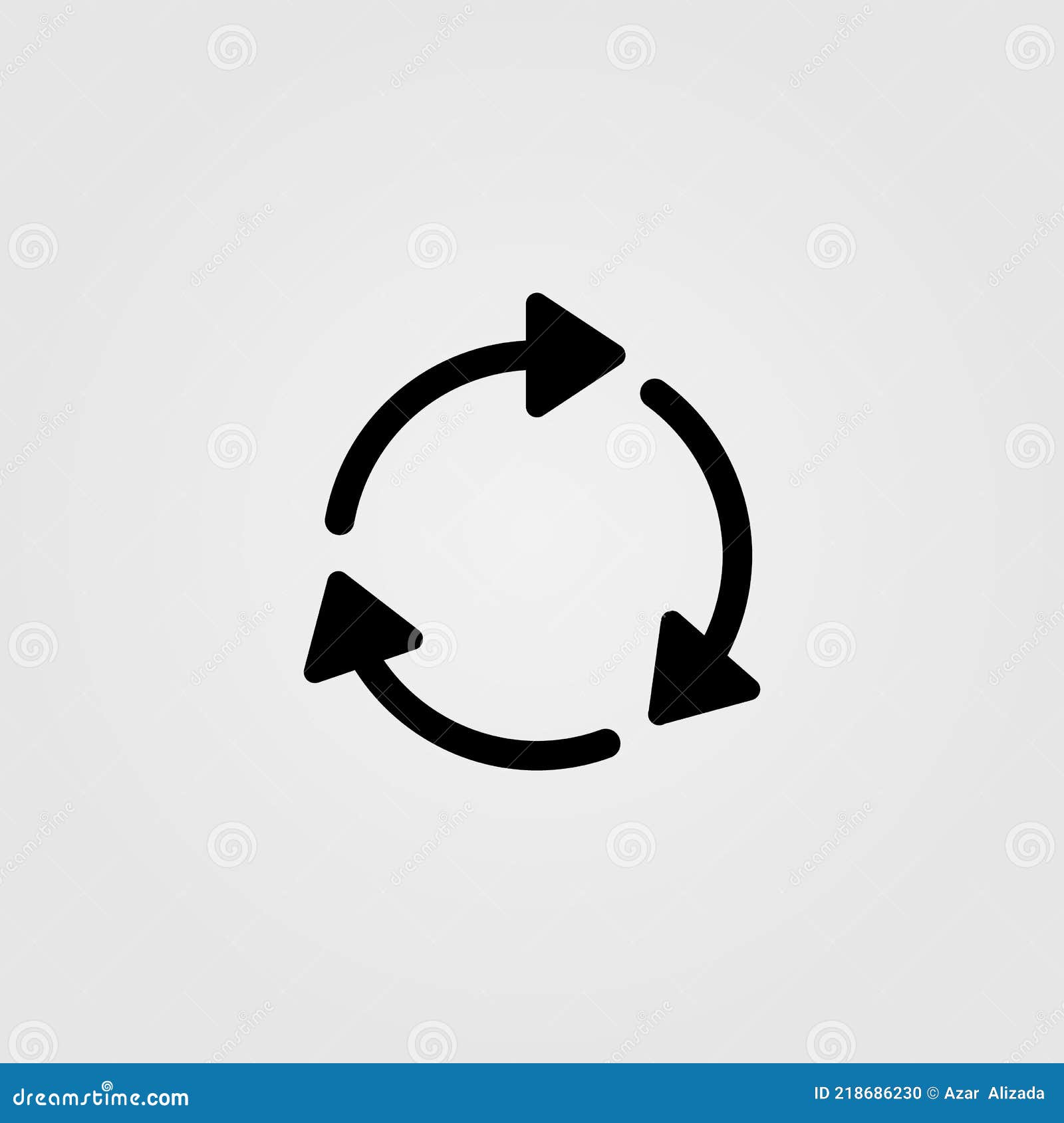 Three Circling Arrows in Line Design Style. Circulation Symbol Stock ... Three Circling Arrows in Line Design Style. Circulation Symbol Stock ...