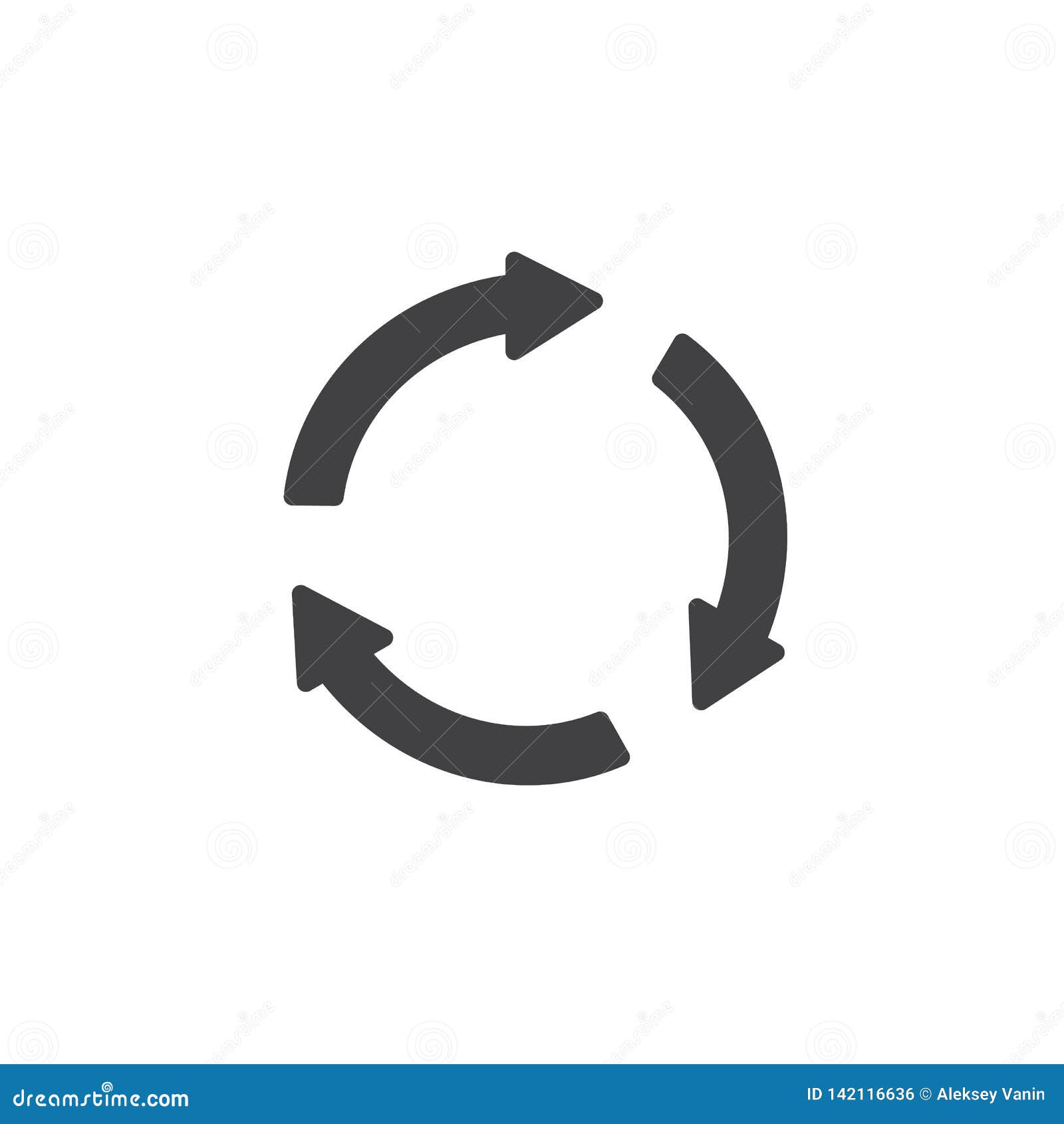 Three Circular Arrows Vector Icon Stock Vector - Illustration of reset ... Three Circular Arrows Vector Icon Stock Vector - Illustration of reset ...