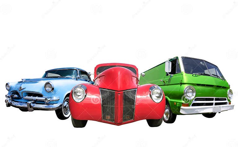 Three Classic Cars stock image. Image of beige, classic - 10653643