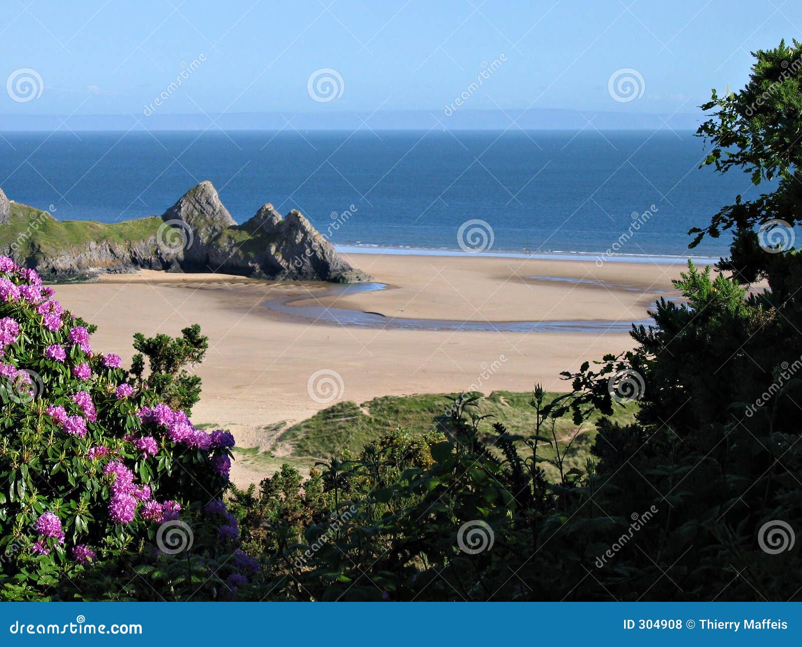 Three cliffs bay stock photo. Image of blue, paradise, haven - 304908