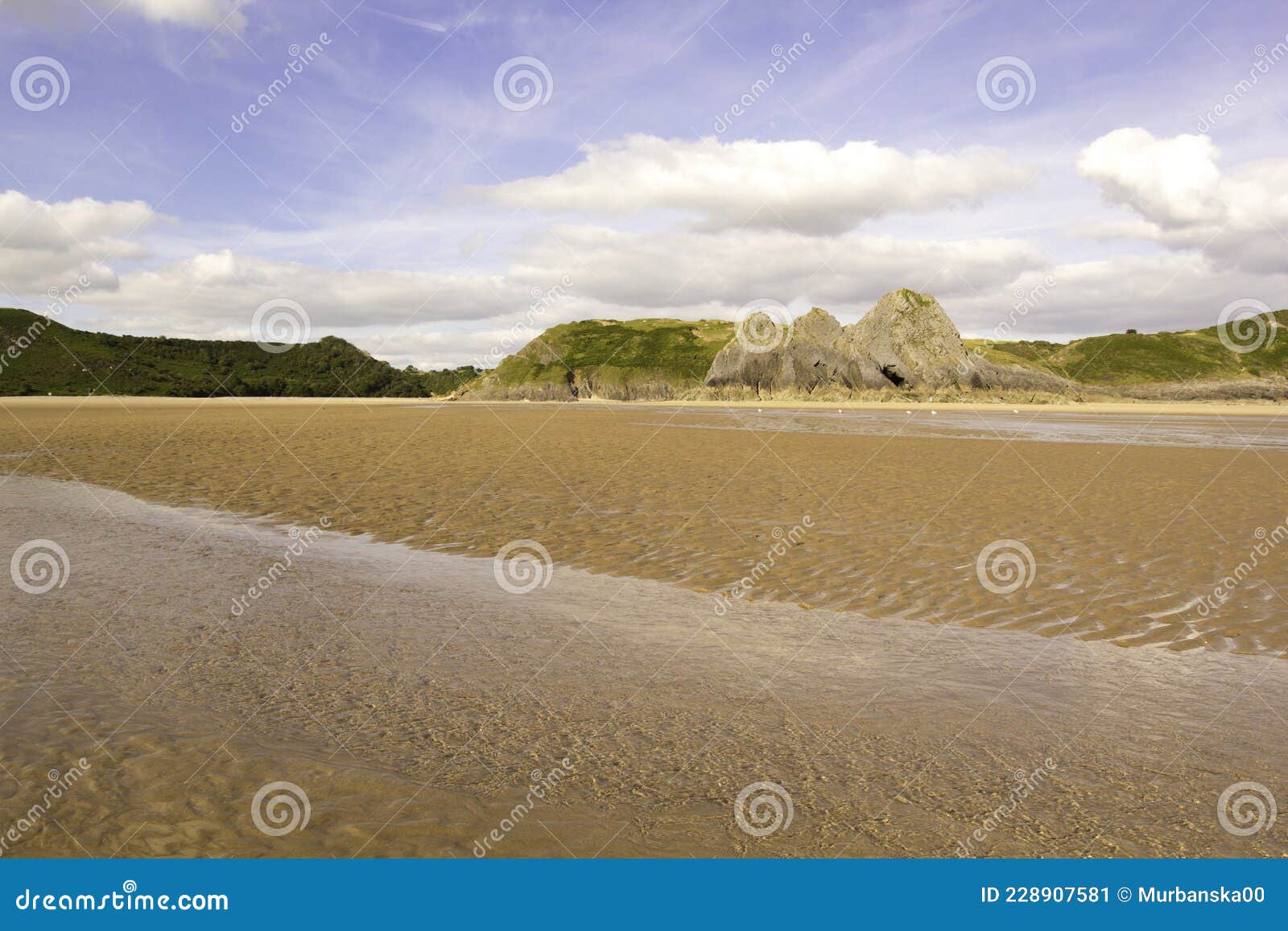 Three Cliffs Bay, Swansea, Wales, UK Stock Image - Image of outdoor ...