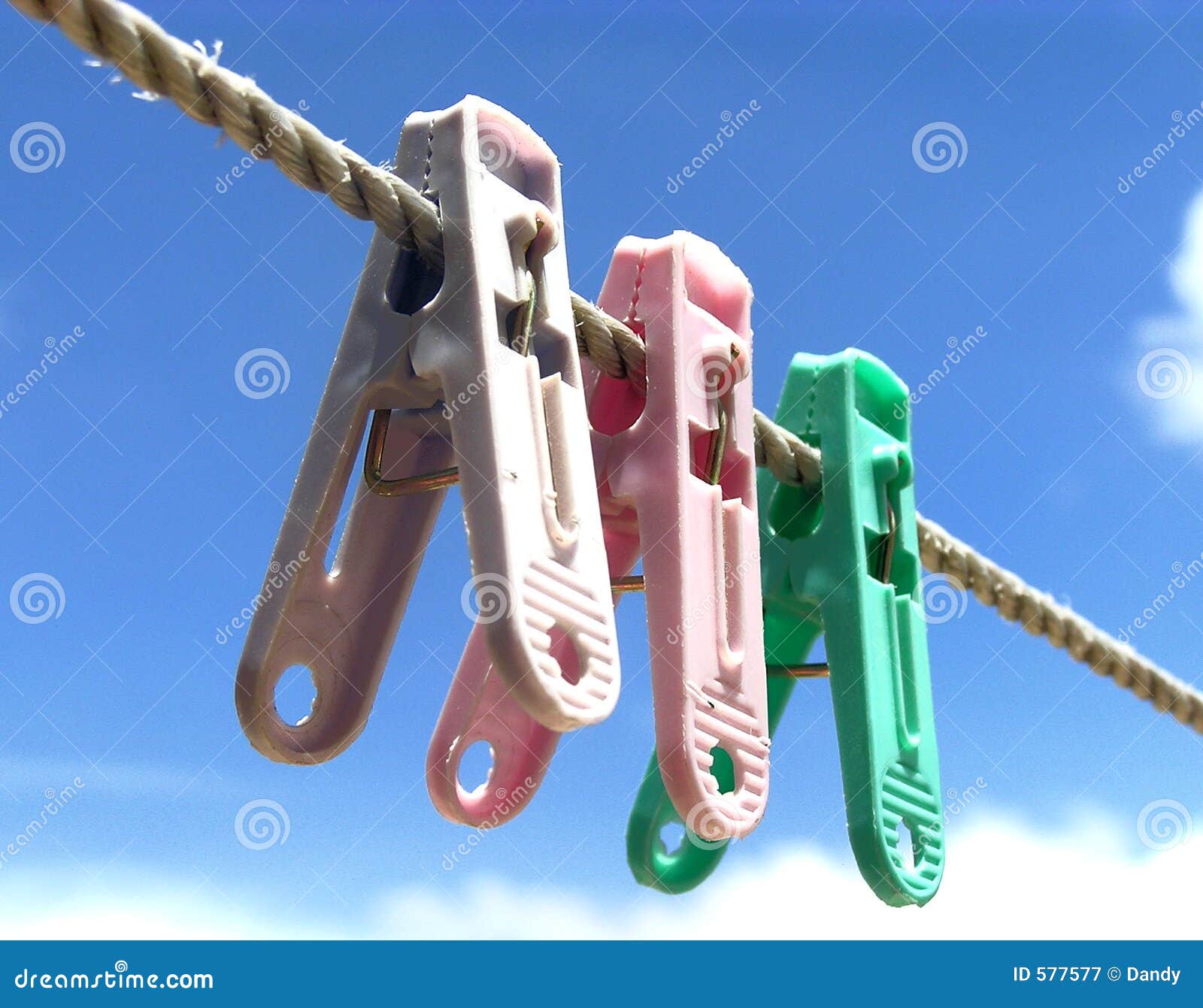 Three clips stock image. Image of attach, clips, hang, rope - 577577