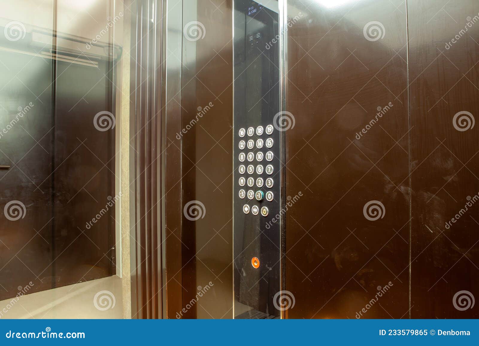 Close Up Of Elevator Digital Display With Buttons. Space For Copy Stock ...