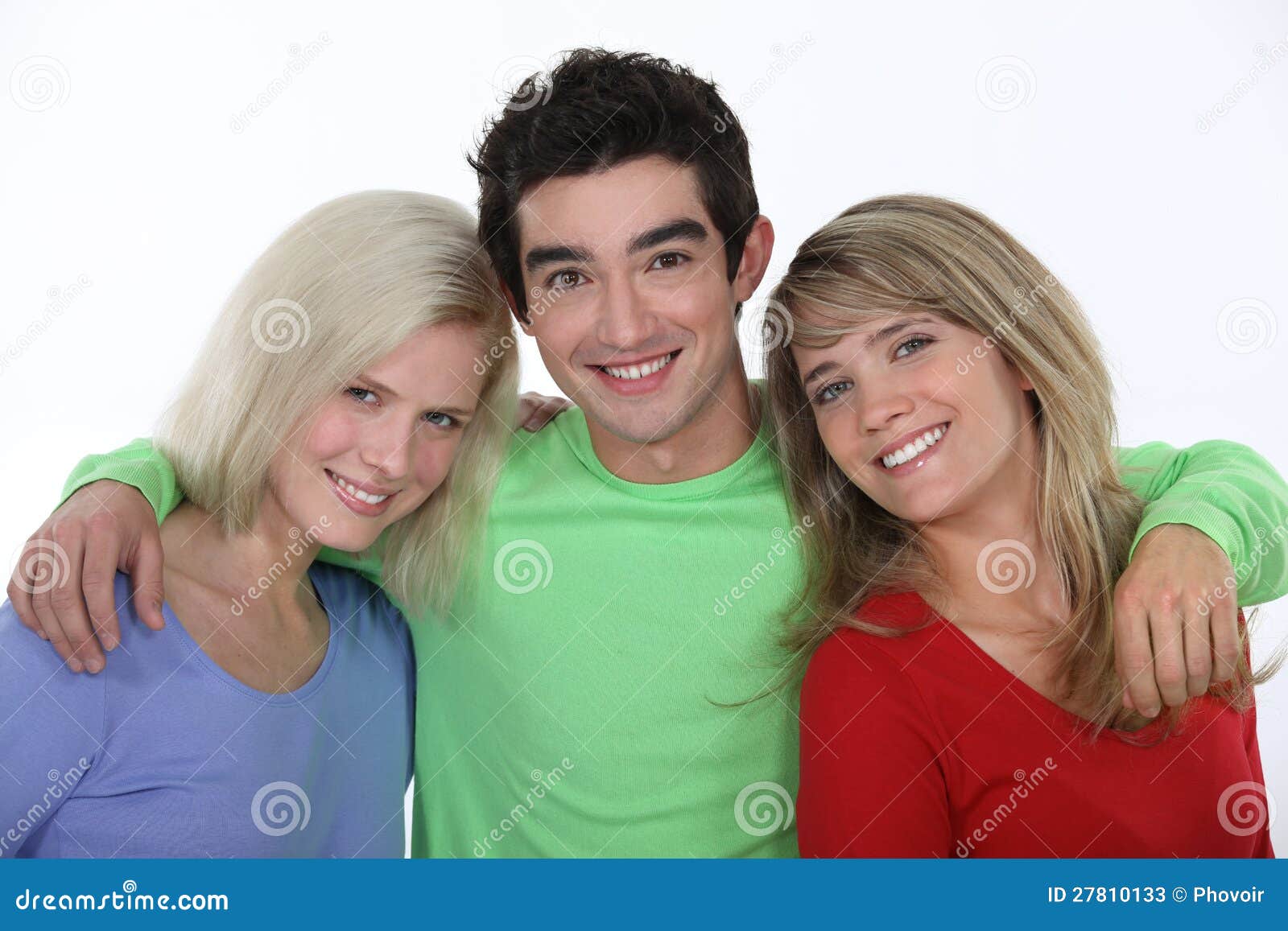 Three close friends stock image. Image of portrait, female - 27810133