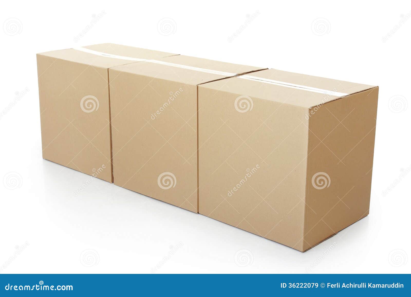 Three Closed cardboard box stock image. Image of packaging - 36222079